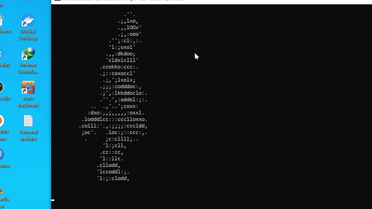 Command Prompt ASCII Running Man 🏃‍♂️ #Shorts