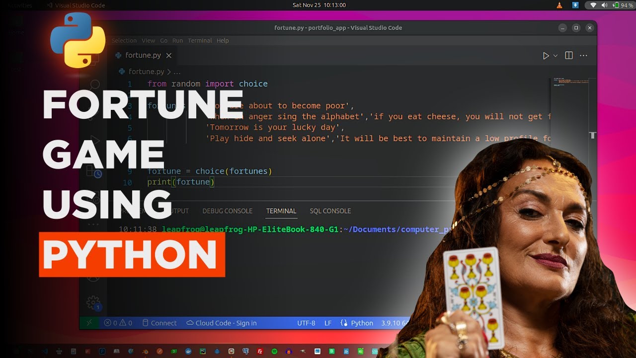 How to create  a fortune game using Python | Fortune teller game using Python Programming language