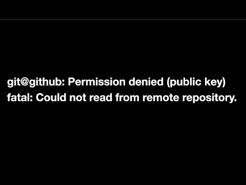 how to fix git@github.com: Permission denied (public key)