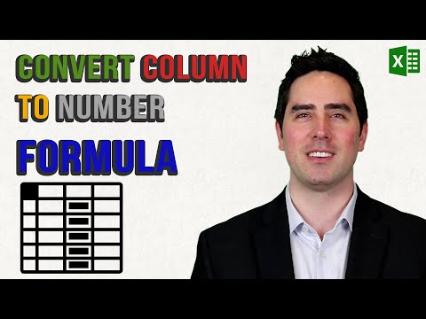 Convert Column to Number Formula in Excel