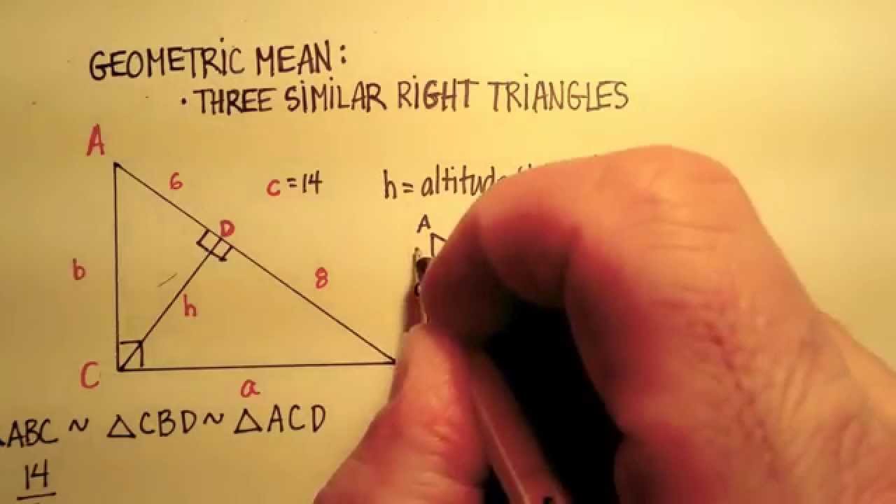 Trigonometry: Comparing Pythagorean Theorem, Geometric Mean, and Trig Ratios