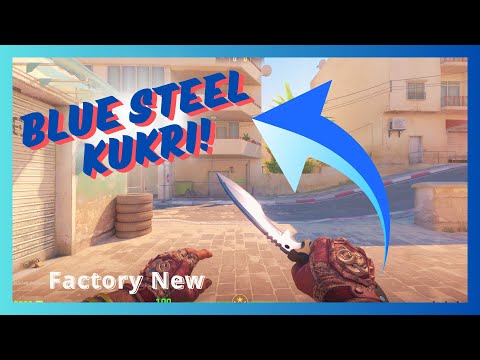Kukri Knife Blue Steel | CS2 In-game Inspect [4K]