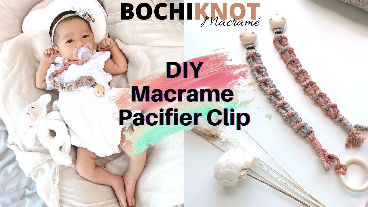 How to Macrame a Multi-Color Daisy Knot Pattern Pacifier Clip
