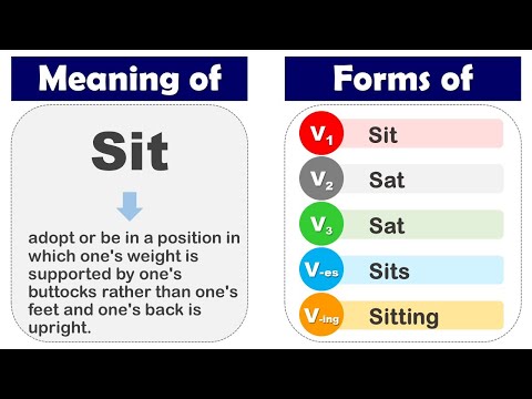 Sit Past Tense, V1 V2 V3 V4 V5 Form Of Sit, Past Participle Of Sit and Example Sentences