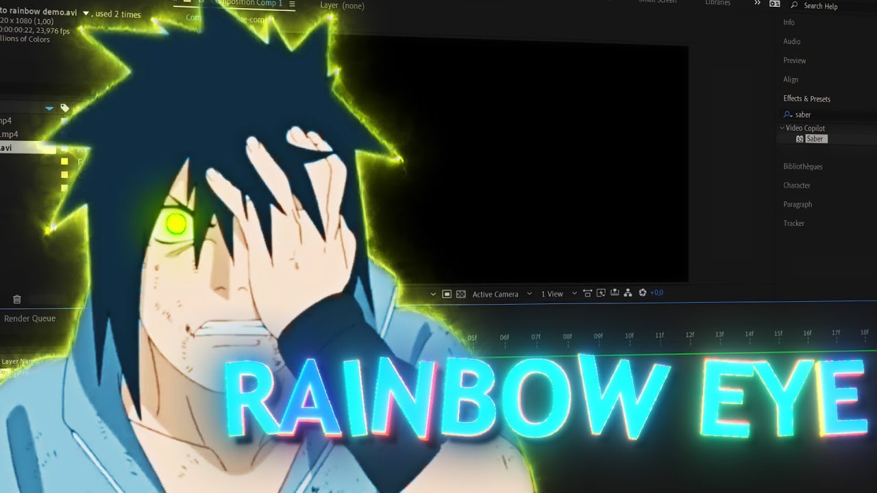 Tutorial Rainbow Glowing Eye - After Effects | Xenoz Effect