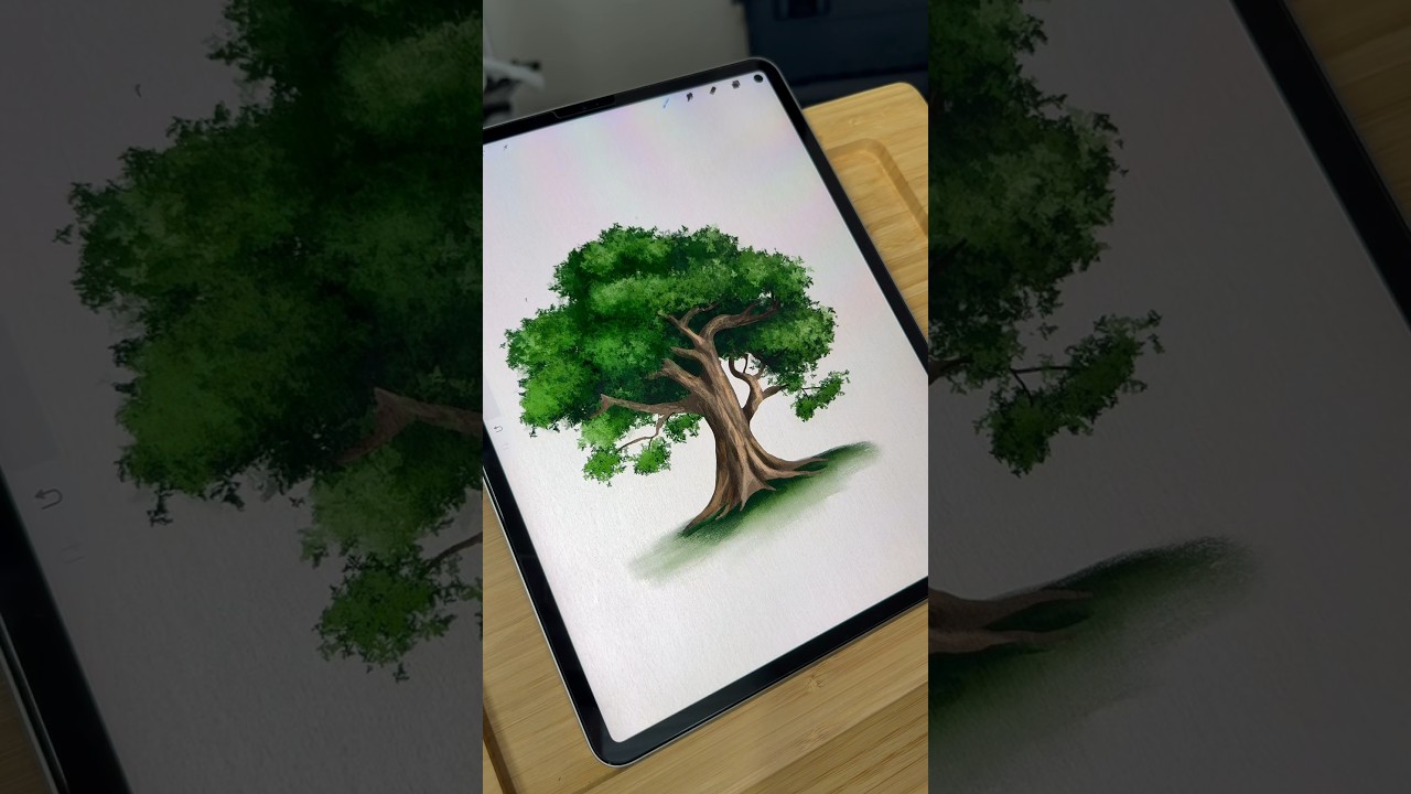Procreate Tree Tutorial #procreatebrushes #digitalart #digitalarttutorial