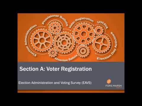EAVS Bootcamp - Section A: Voter Registration