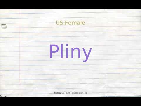 How to pronounce pliny