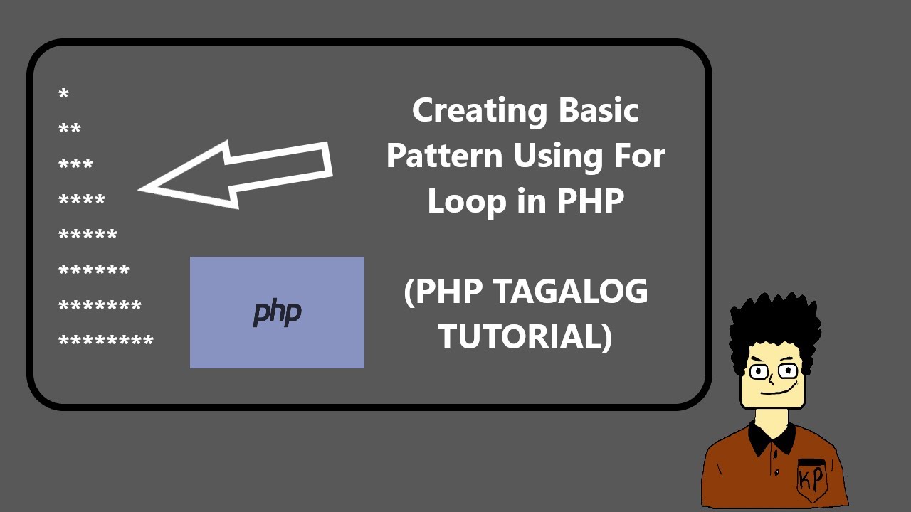 (PHP tagalog tutorials) Create basic pattern using For Loop in PHP