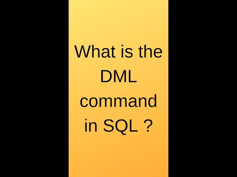 What is the DML command in SQL ?