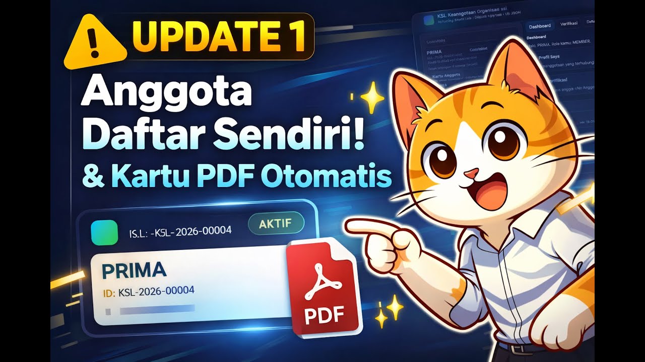 UPDATE 1! KSL Keanggotaan Organisasi – Anggota Daftar Sendiri & Kartu PDF