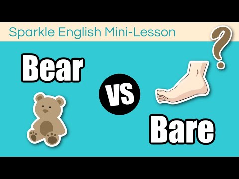 Bare or Bear? | Commonly Confused Words and Homophones Mini-Lesson