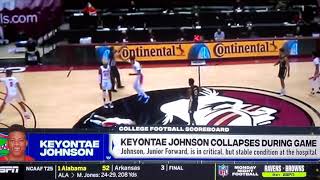 US college basketball star hospitalized after on-court collapse