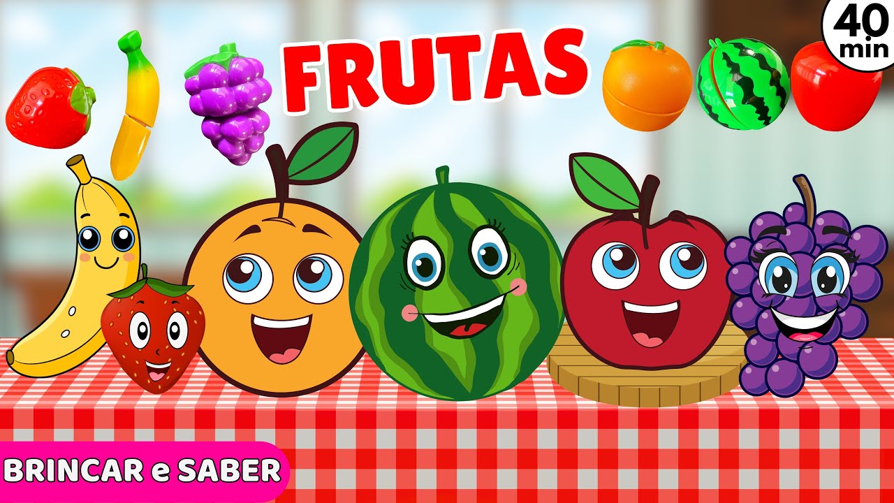 APRENDER OS NOMES DAS FRUTAS E APRENDER AS CORES - DESENHO EDUCATIVO