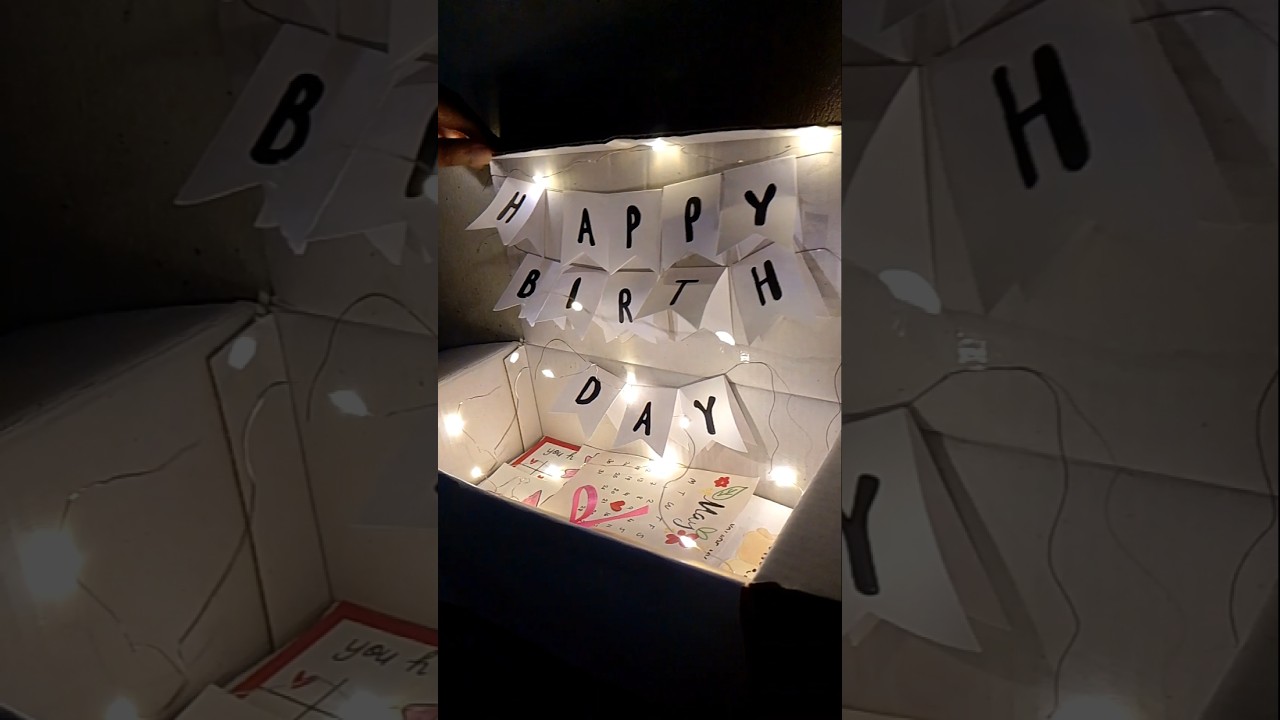 surprise birthday gift box💖| easy DIY card and box decoration #personalisedbirthdaycards