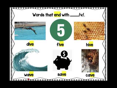 Wednesday (4/1): Phonics - Words ending with /v/