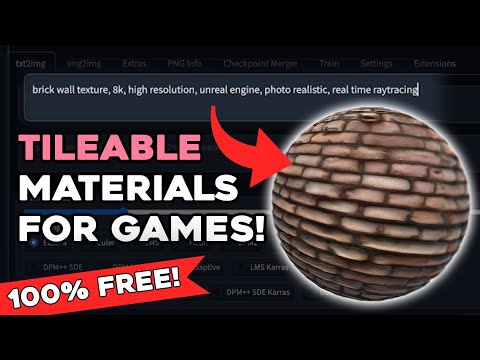 How to Make High Quality Seamless Textures with AI - Stable Diffusion Tutorial