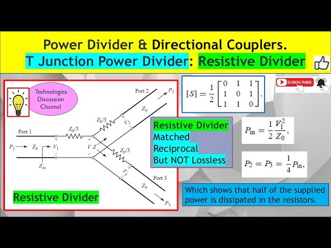 Power Divider #5. T-Junction Resistive Power Divider – Why Half the Power is Lost in Resistors?