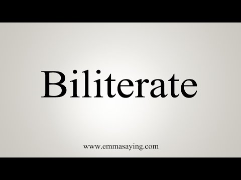 How To Say Biliterate