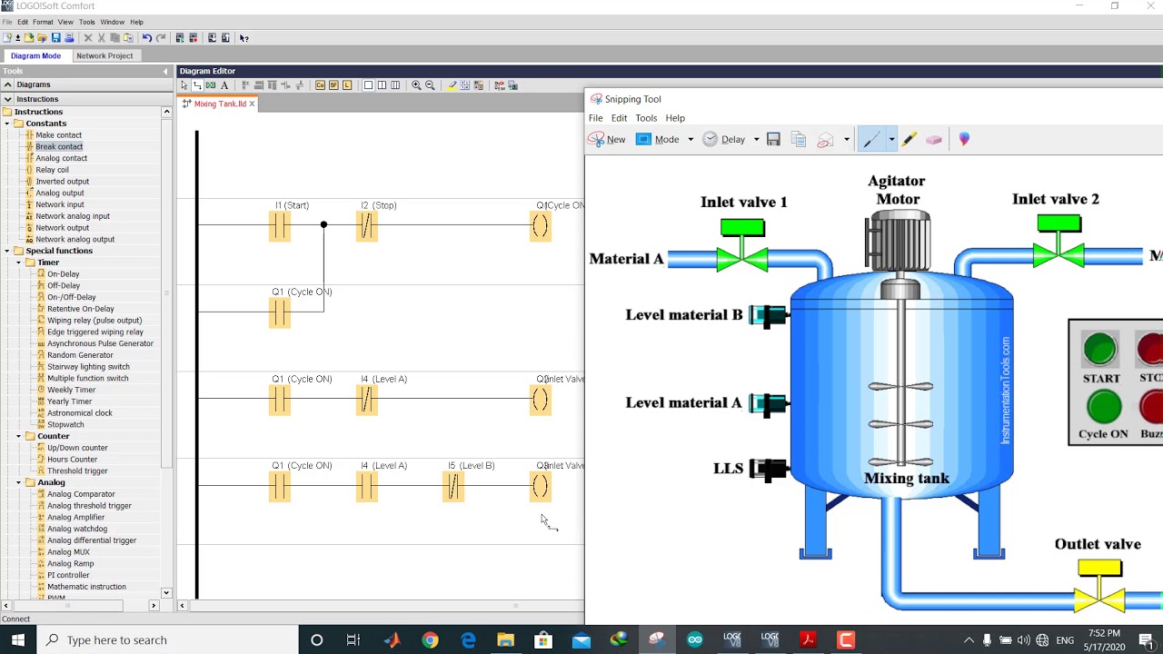 PLC Programming - Mixing Tank