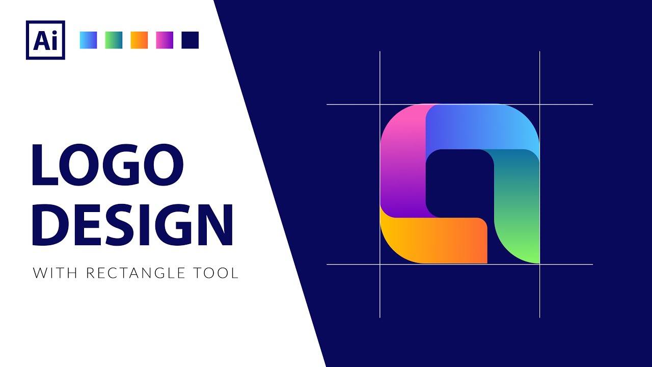 How To Design A Logo With Rectangle Tool | Adobe Illustrator Tutorial