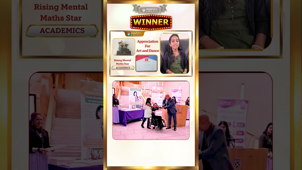 Atchaya Venugopal Wins Rising Mental Maths Star Award at BYITC Inspire Awards 2025!