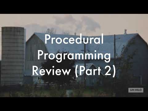 1 1 Procedural Programming Review Part 2 1