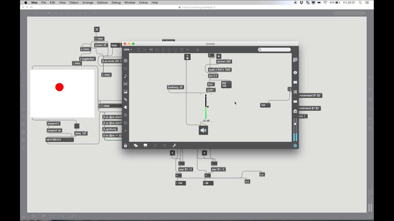MAX msp 7: colour tracker - part 3 -  some quick examples