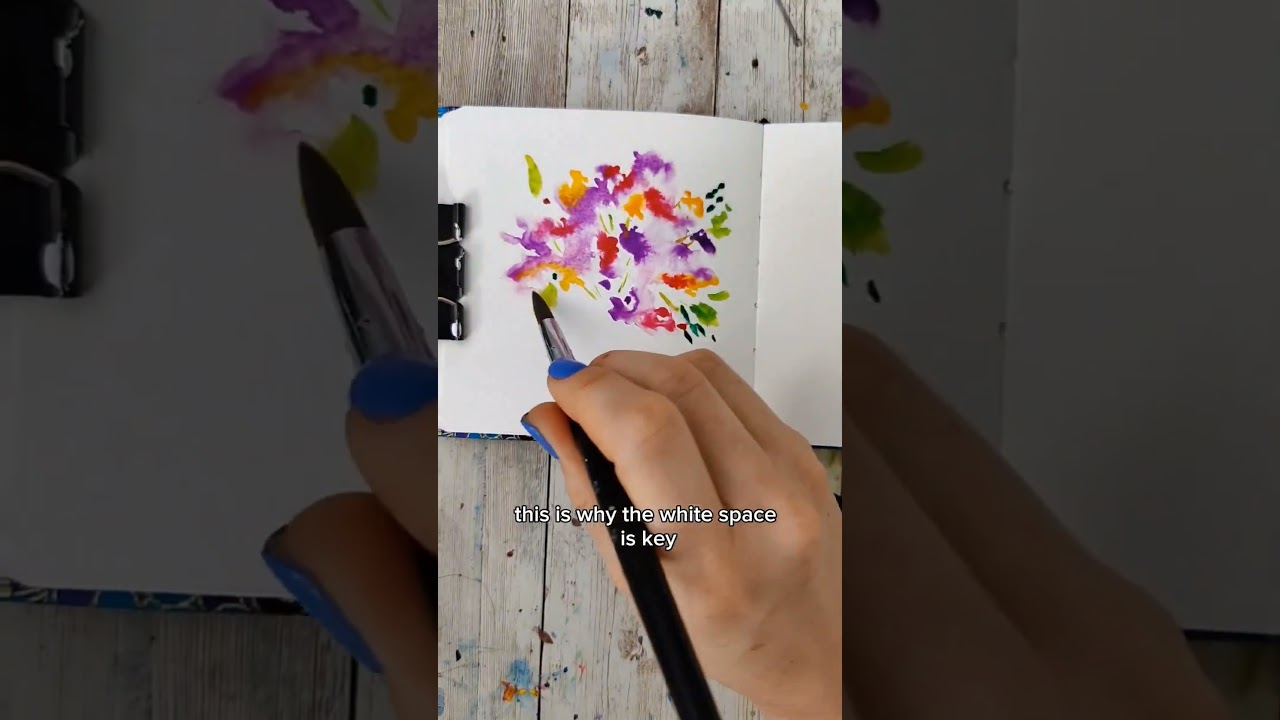 I love how this painting always turns out different even with the same colors. #watercolor