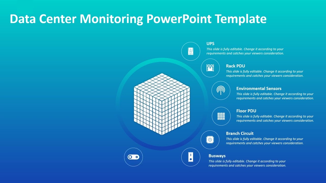 Data Center Monitoring PowerPoint Template | Kridha Graphics