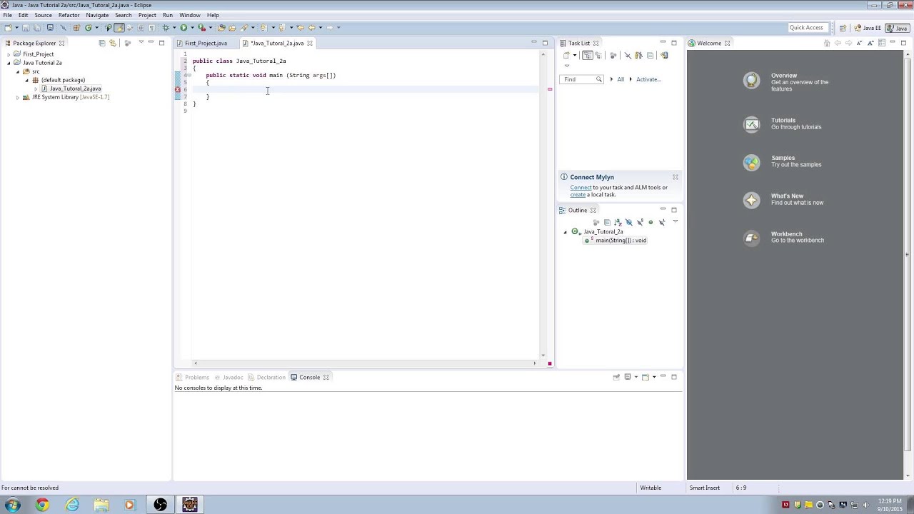Java Tutorial 02 - Eclipse Mars©