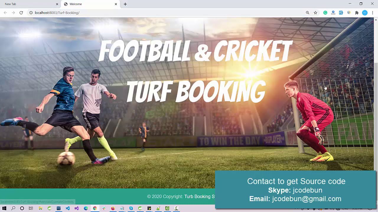 Online Turf booking project in java using JSP, Servlet and MYSQL with source code