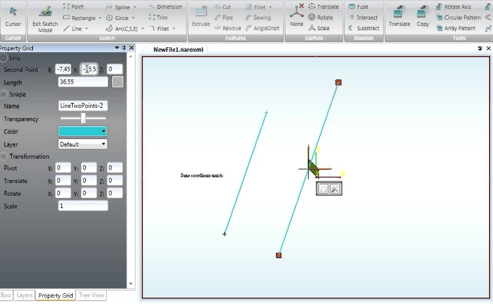Property grid editing