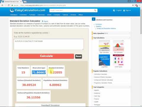 Standard Deviation Calculator