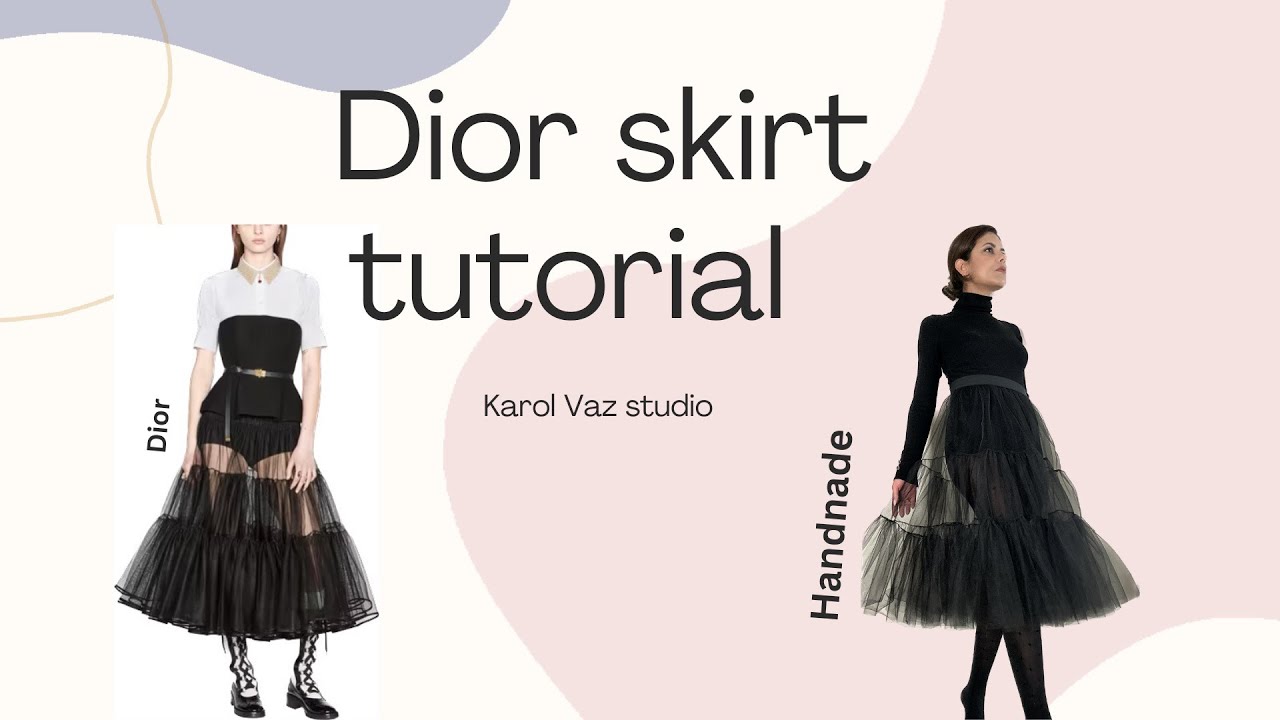 Sewing tutorial Dior tulle skirt without lining - no zippers- easy!