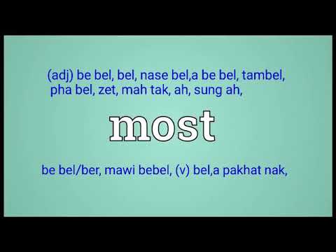 most meaning in English Ngawn