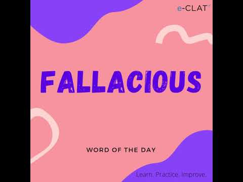 FALLACIOUS | Word meaning | Word of the Day 102
