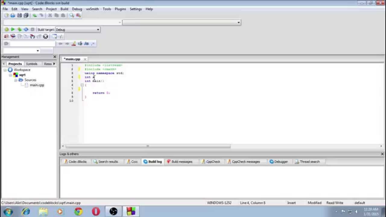 CodeBlocks | Sqrt Tutorial