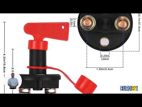Battery Disconnect Switch - Stop Drain & Theft! Durable 100A 12V/24V