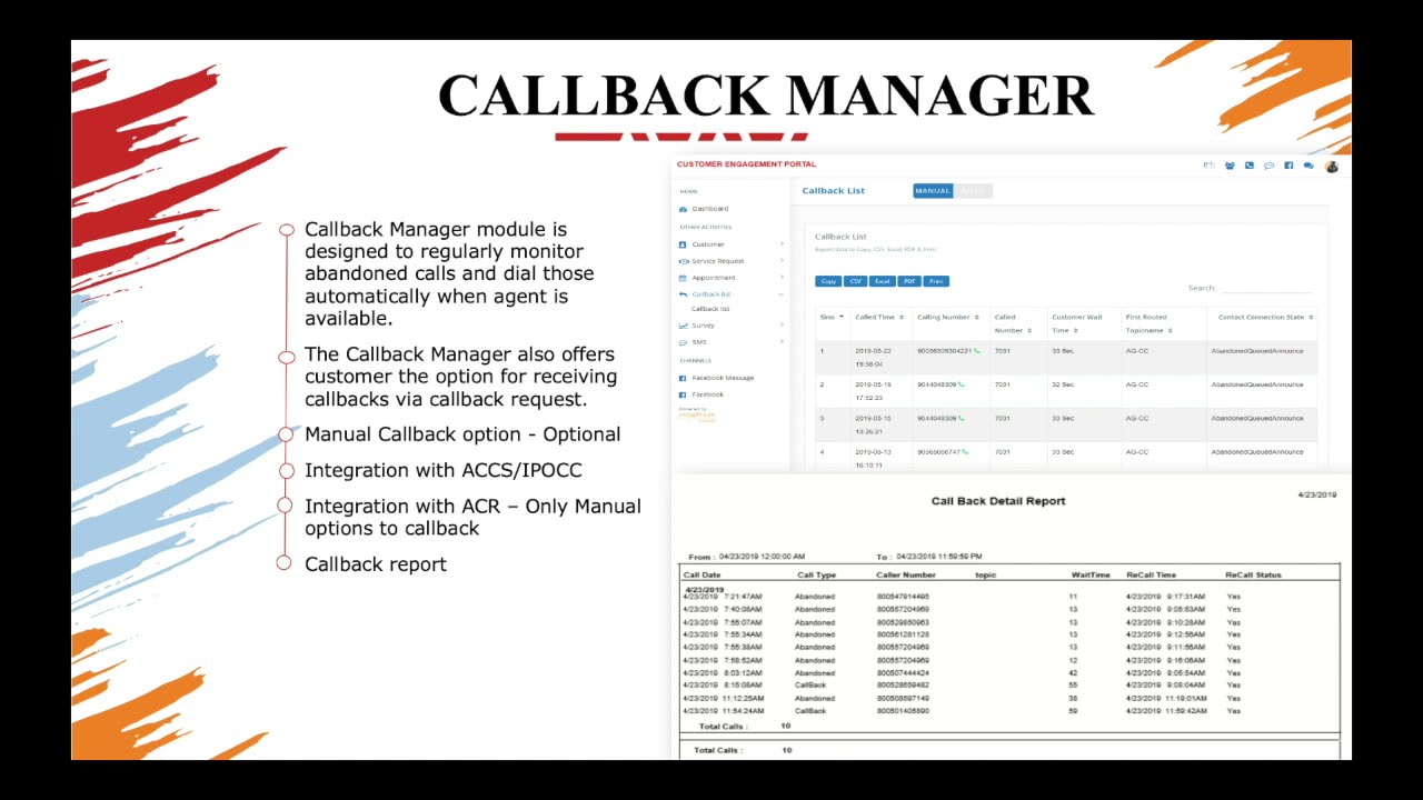 CALLBACK MANAGER