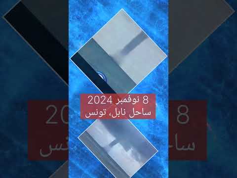 🌪️🌊 ظاهرة نادرة: عمود ماء دوار يظهر قبالة ساحل نابل، تونس | 8 نوفمبر 2024
