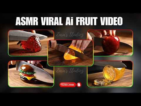 Viral ASMR Fruit Cutting Videos using Veo3 for Free (Relaxing ASMR Tutorial)