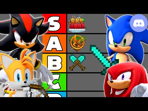 Sonic, Tails, and Knuckles make a Minecraft Minigames Tier List (Ft. Shadow)