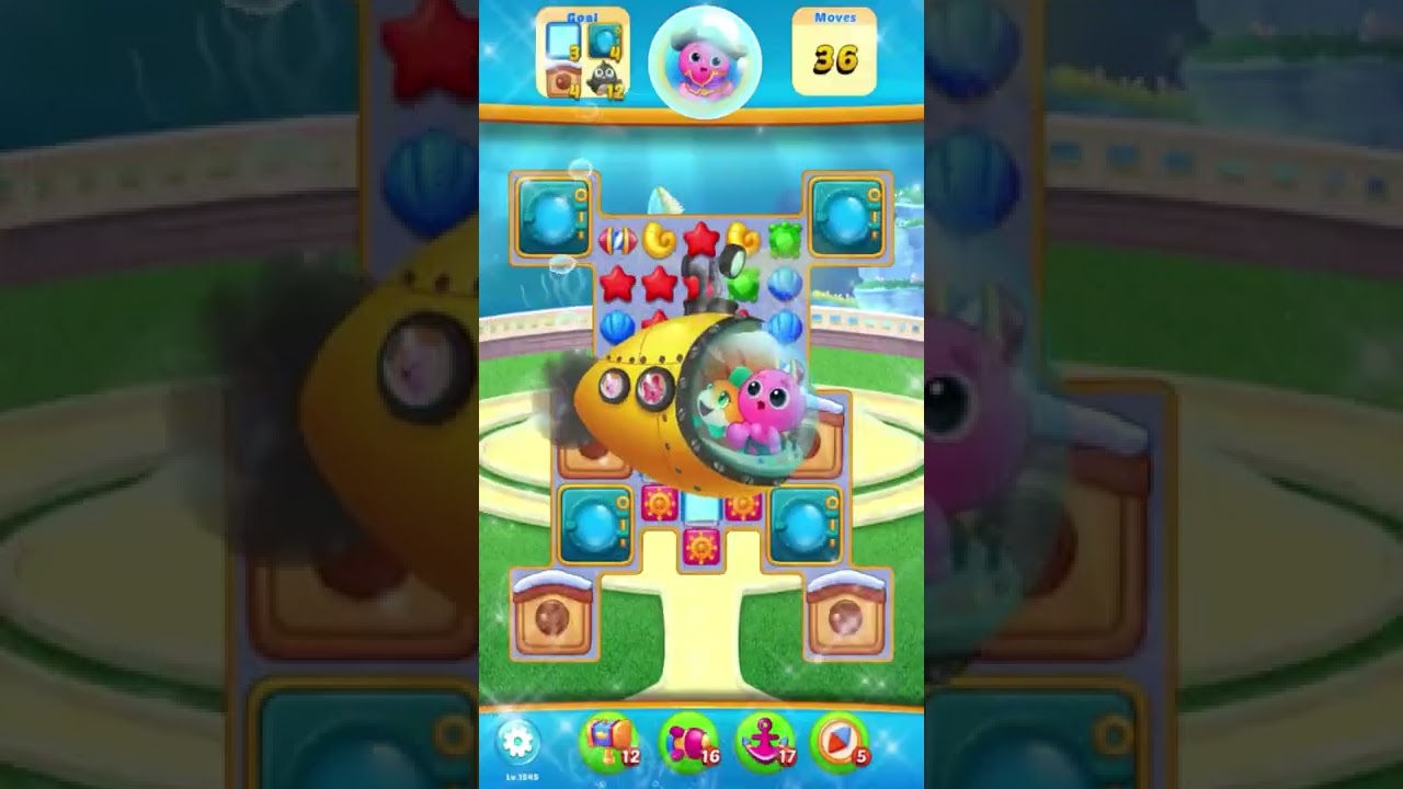 fish match 3 puzzle game shu 3月2日 720x1280 第十关密集的鱼动画（21s）