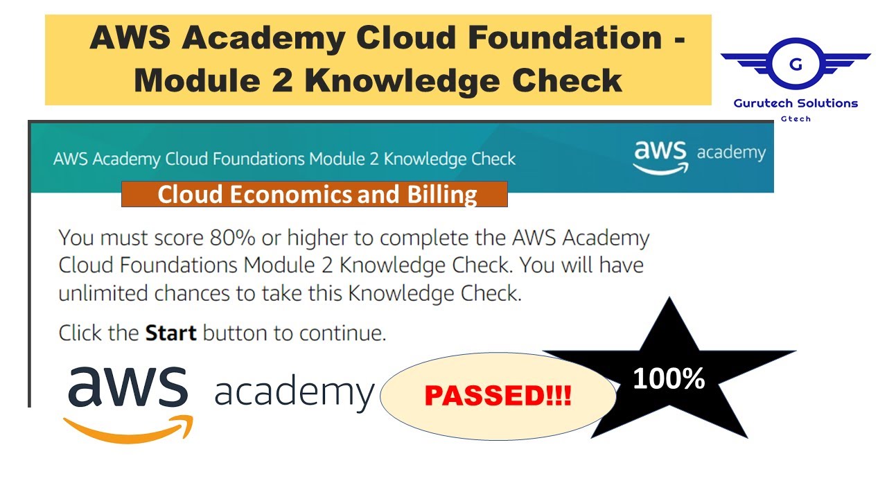 AWS Academy Cloud Foundation - Module 2 Knowledge | Check Cloud Economics and Billing Quiz & Answers