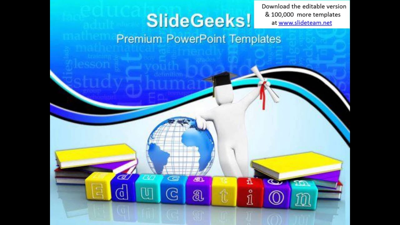 books and alphabet education powerpoint templates and powerpoint themes 0812