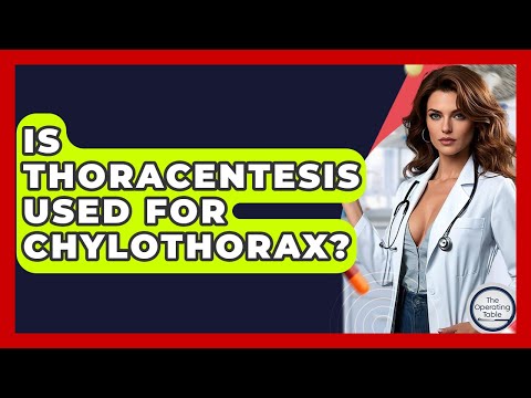 Is Thoracentesis Used For Chylothorax? - The Operating Table
