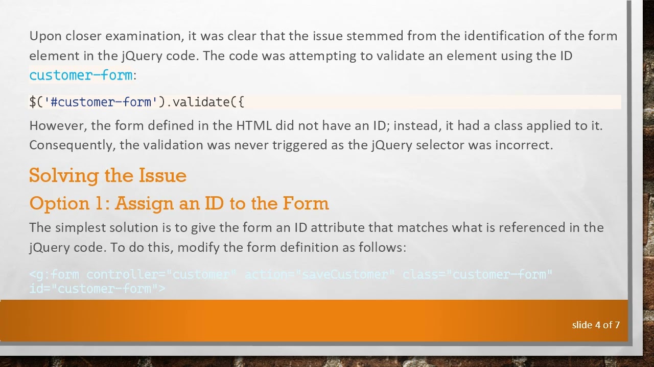 Resolving jQuery Validation Issues with Grails Forms