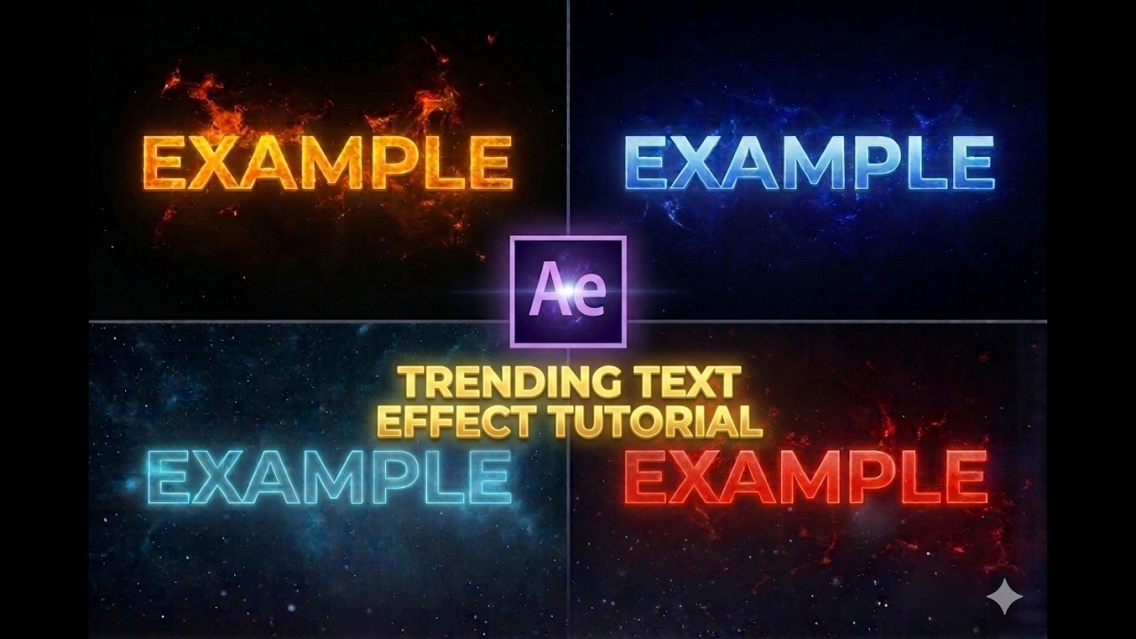 4 Different Text Style | After Effects Tutorial