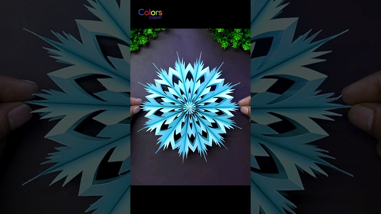 3D Paper Snowflakes❄️Christmas Decoration Ideas with Paper #christmas #diy